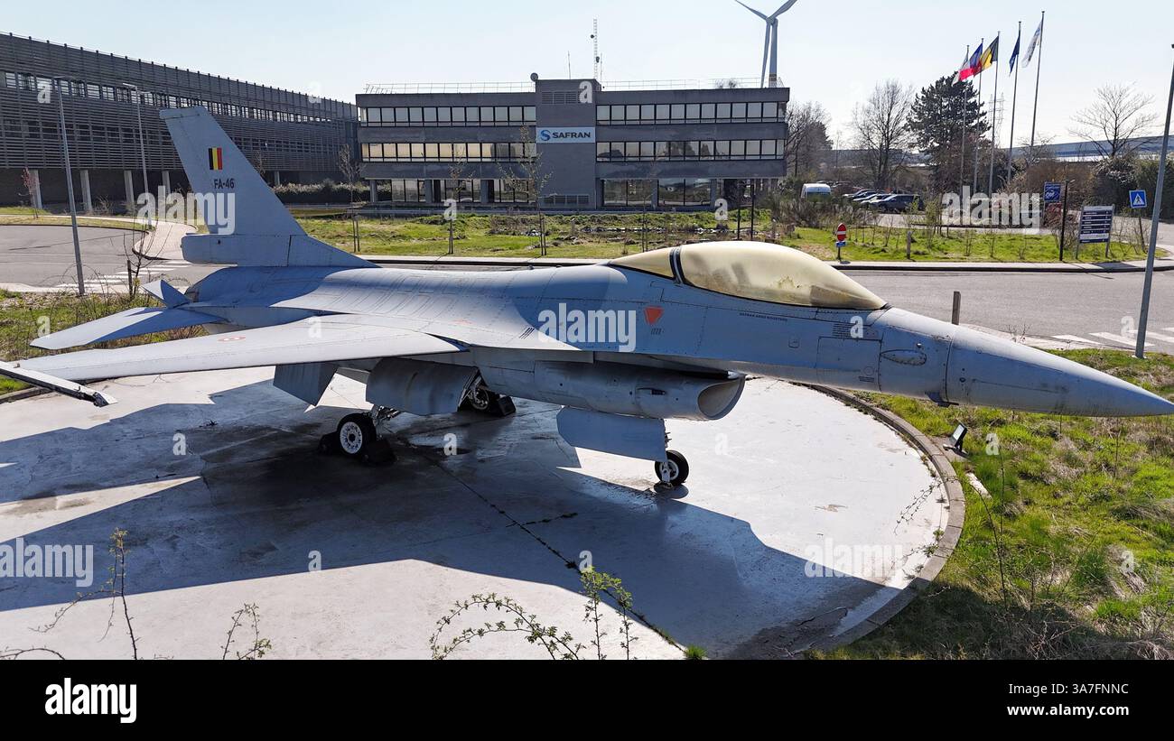 Aerial shot taken during a visit to the 'Safran Aero Boosters' aircraft ...
