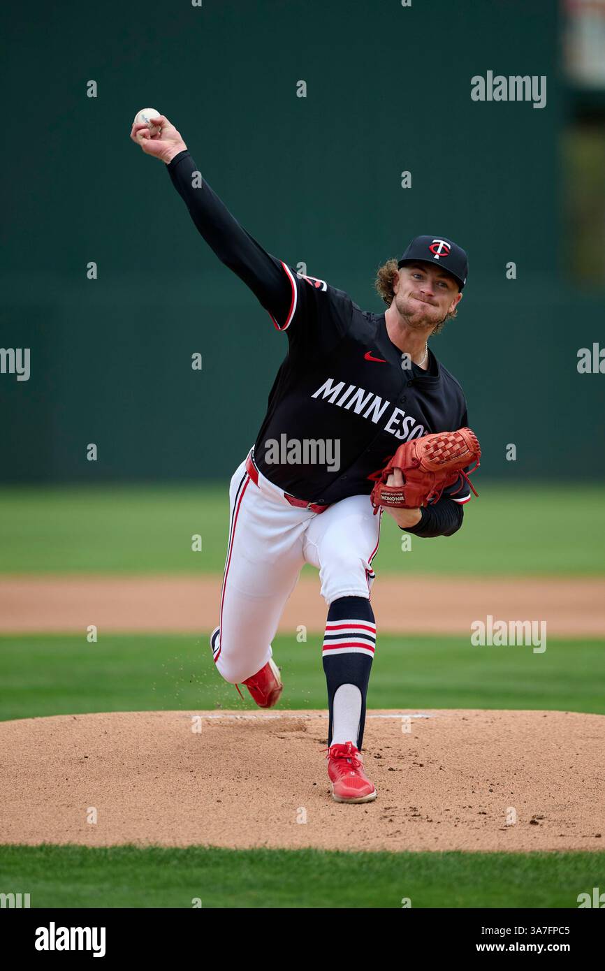 Minnesota Twins pitcher Chris Paddack (20) during an MLB Spring ...