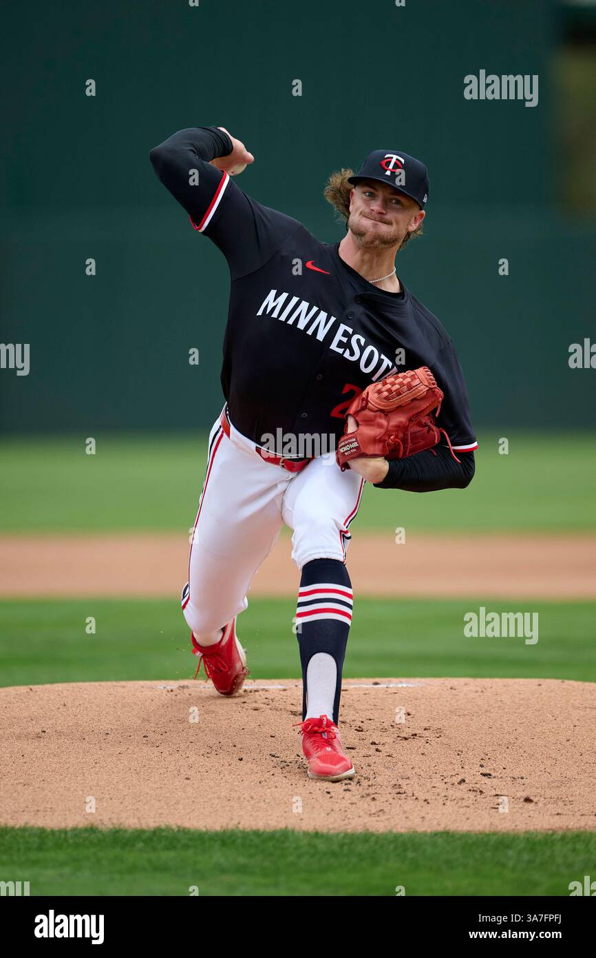Minnesota Twins pitcher Chris Paddack (20) during an MLB Spring ...