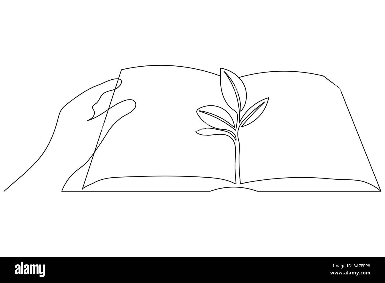Ecology Sustainable Continuous one line art and out line vector icon ...
