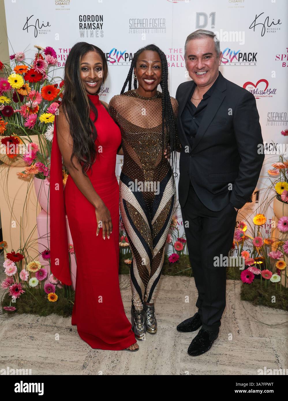 Alexandra Burke, Beverley Knight and Nick Ede attends the Spring Ball ...