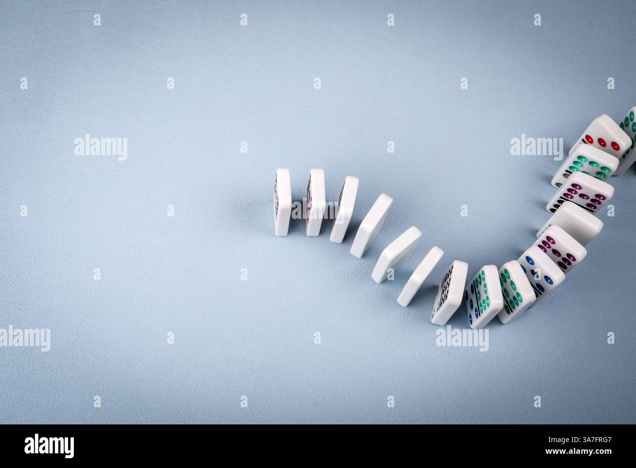 Stack dominoes falling on hi-res stock photography and images - Alamy