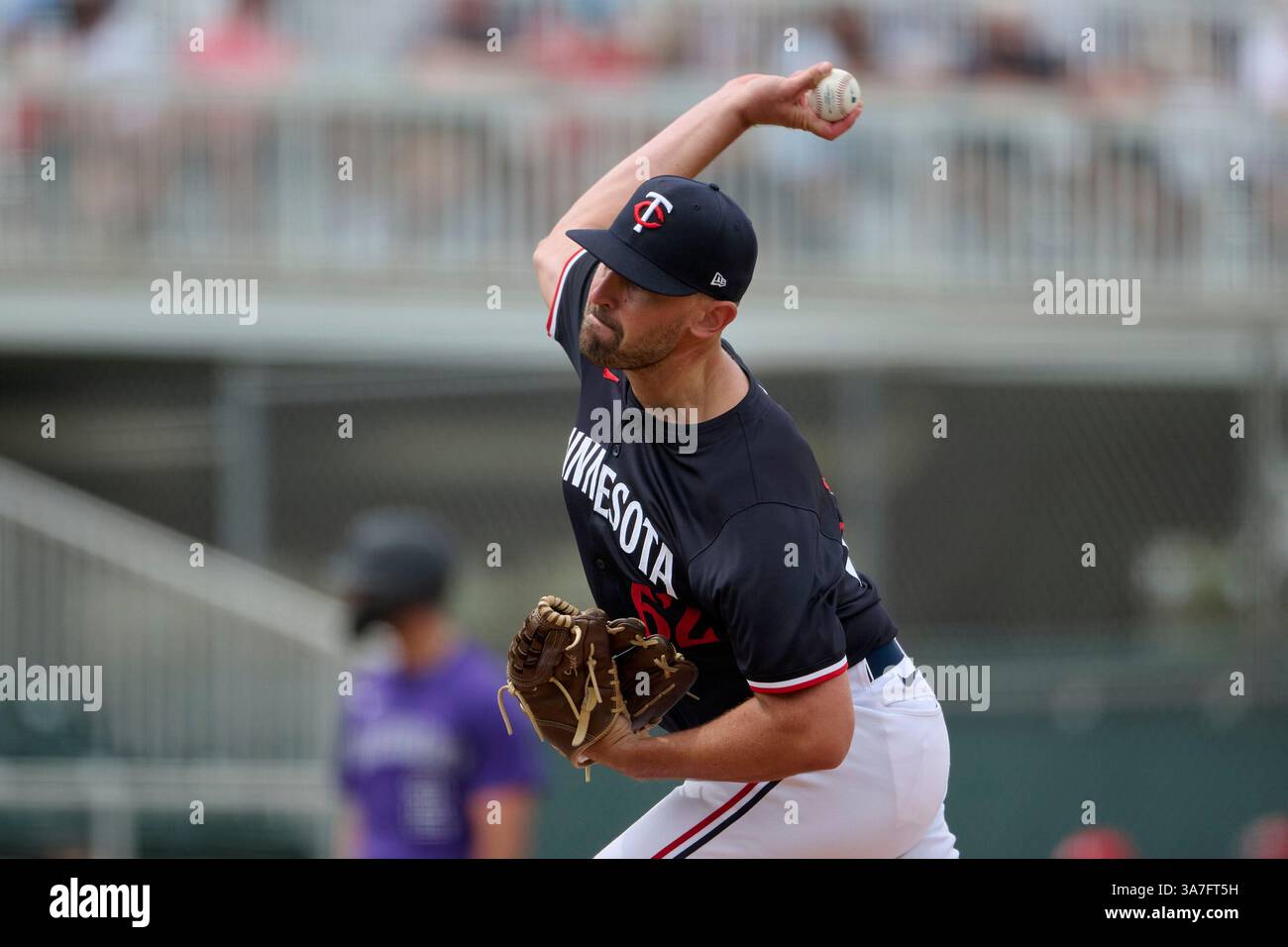 Minnesota Twins pitcher John Stankiewicz (62) during an MLB Spring ...