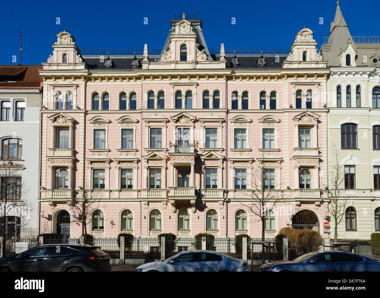 A classic old historic building on Elizabetes street 15, Riga, Latvia ...