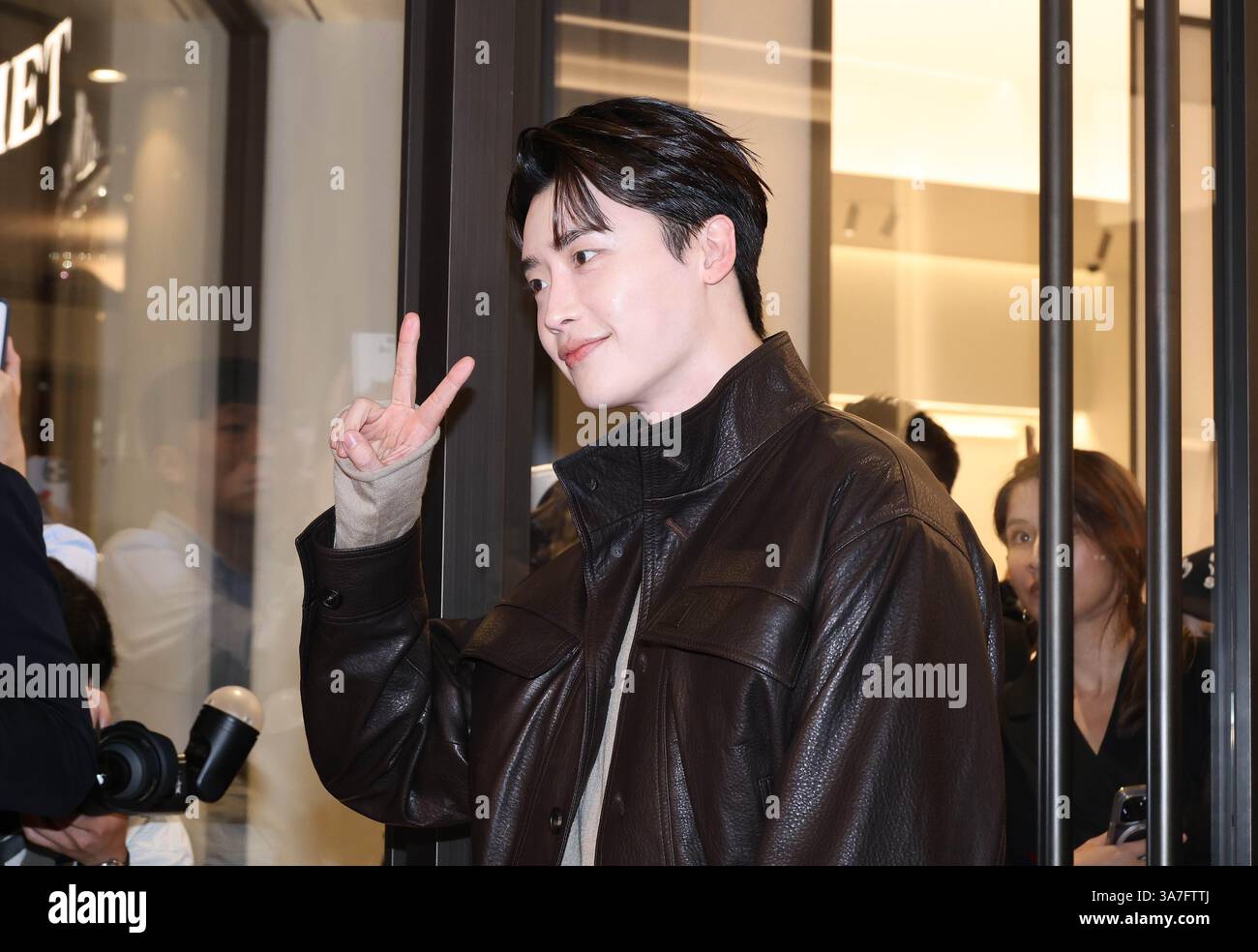 TAIPEI, CHINA - MARCH 27, 2025 - South Korean actor Lee Jong Suk ...