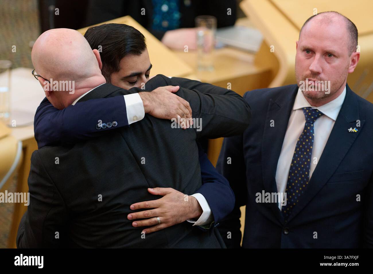 Edinburgh Scotland, UK 27 March 2025. First Minister John Swinney with ...