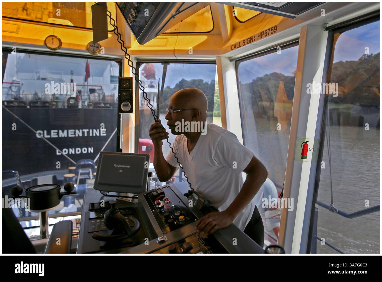 Emergency tugboat Cut Out Stock Images & Pictures - Alamy