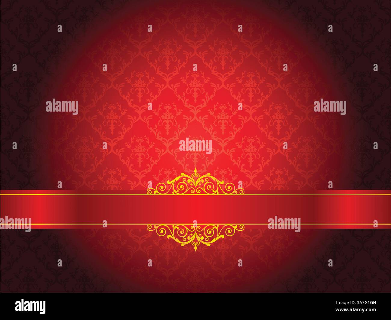 Luxury floral wallpaper with scroll Stock Vector Image & Art - Alamy