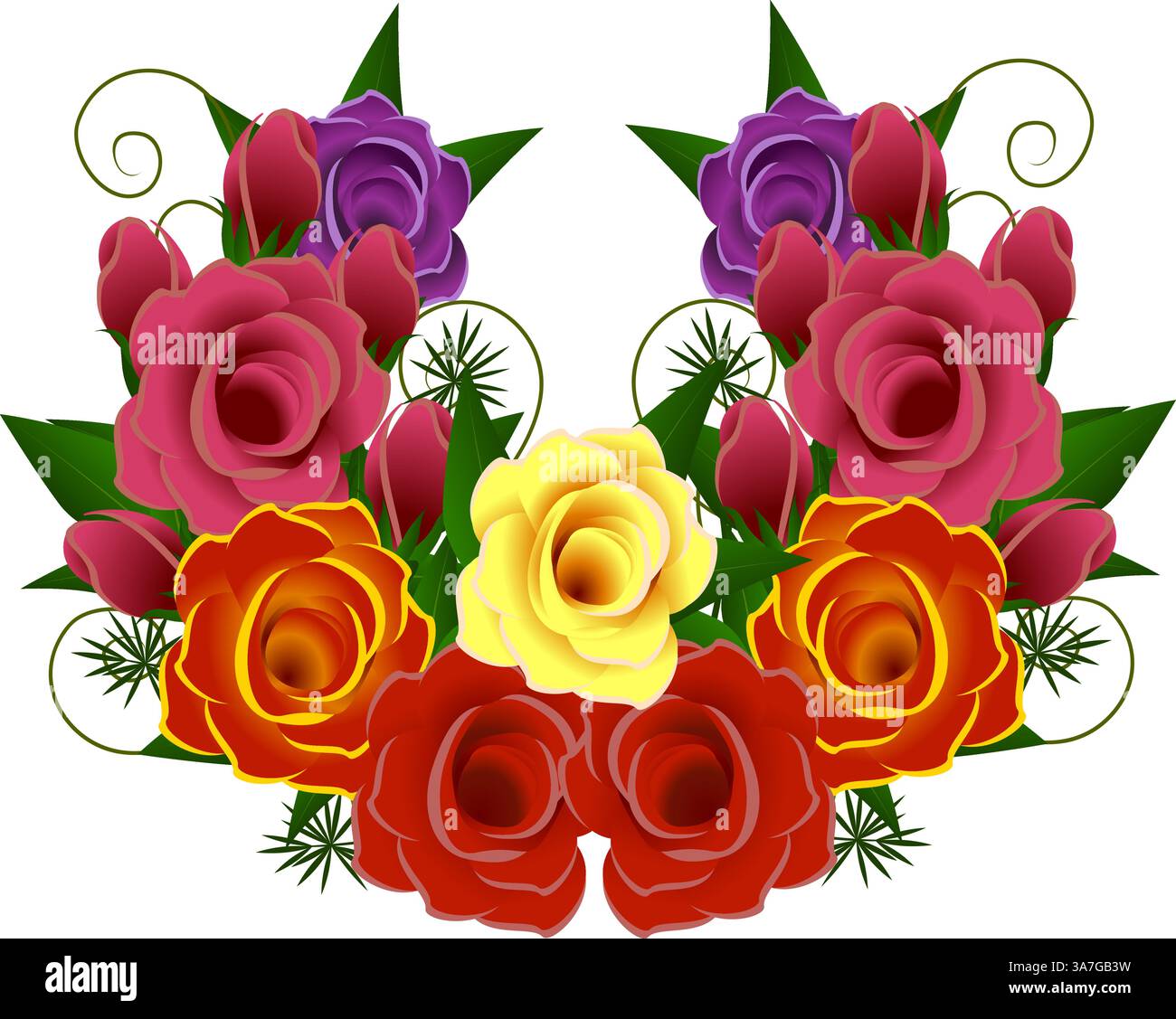 The wreath of roses Stock Vector Image & Art - Alamy