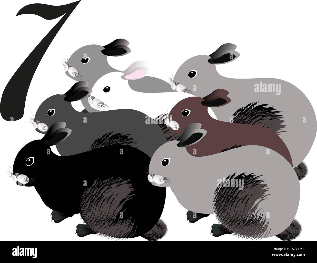 Seven wild animals Stock Vector Images - Alamy