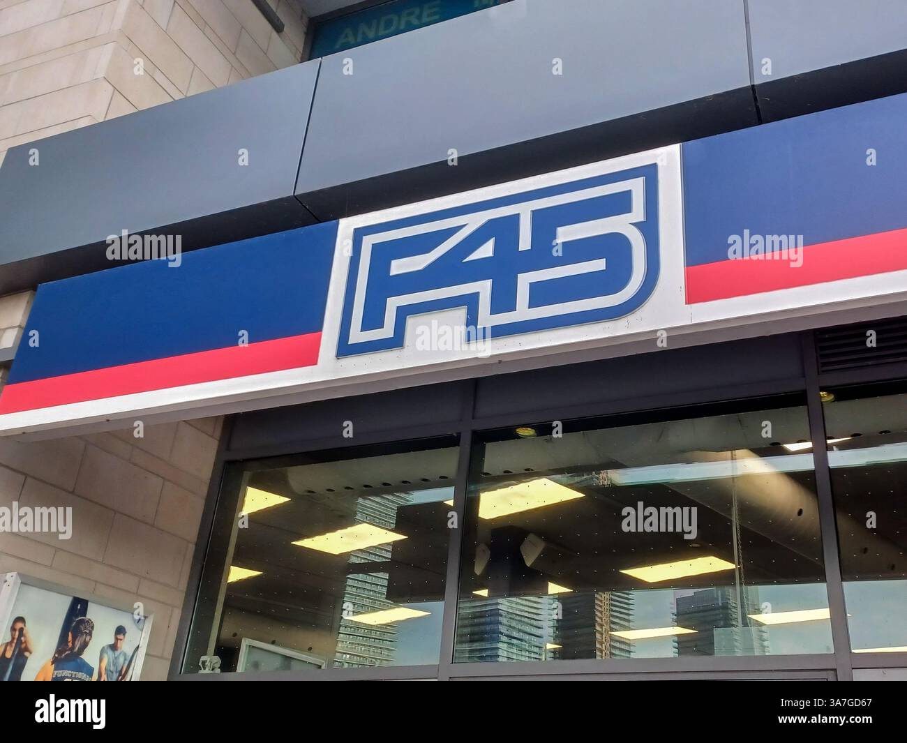 Toronto, ON, Canada – April 5, 2024: View at the F45 fitness studio ...