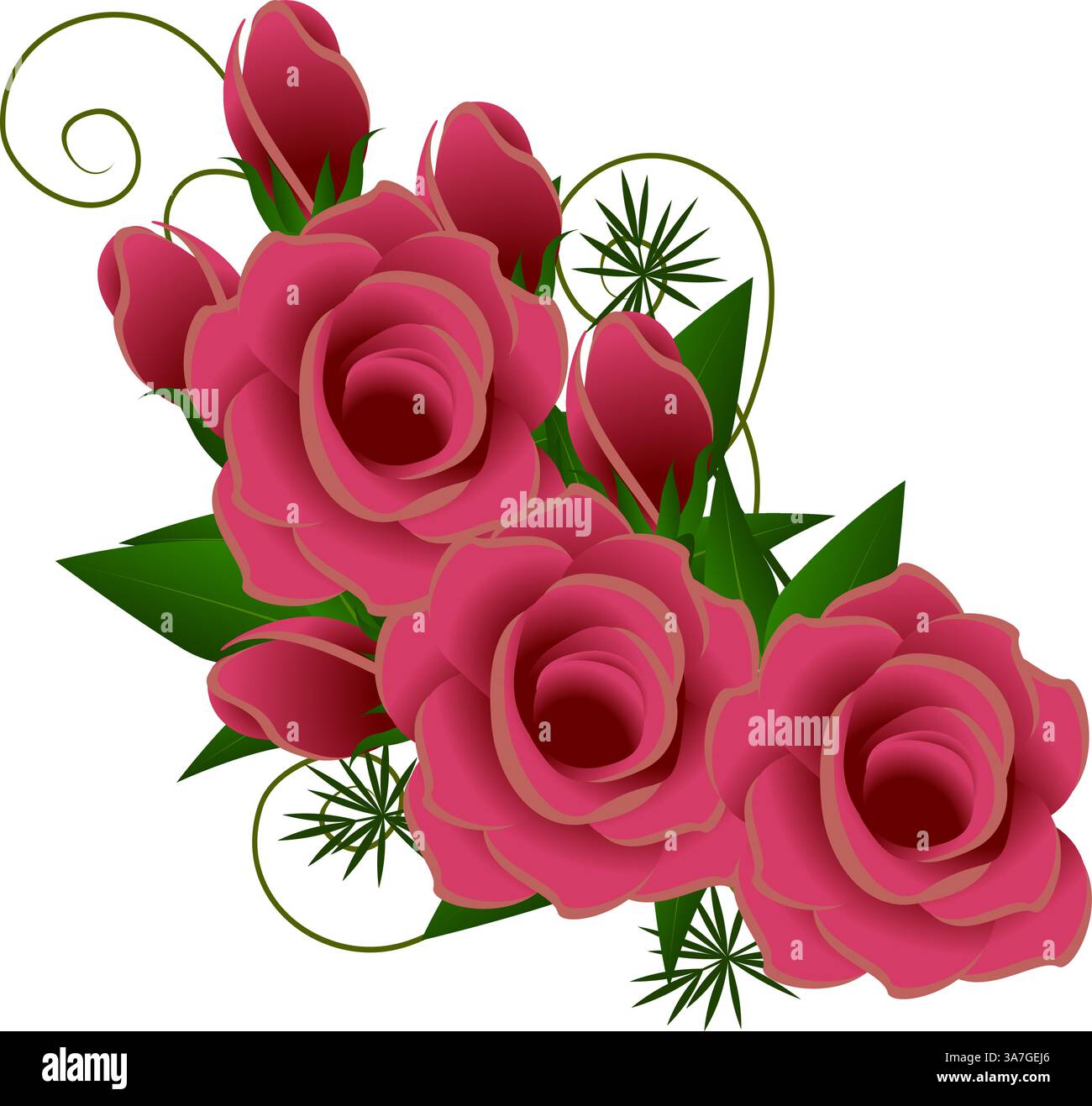 Bunch of roses Stock Vector Image & Art - Alamy
