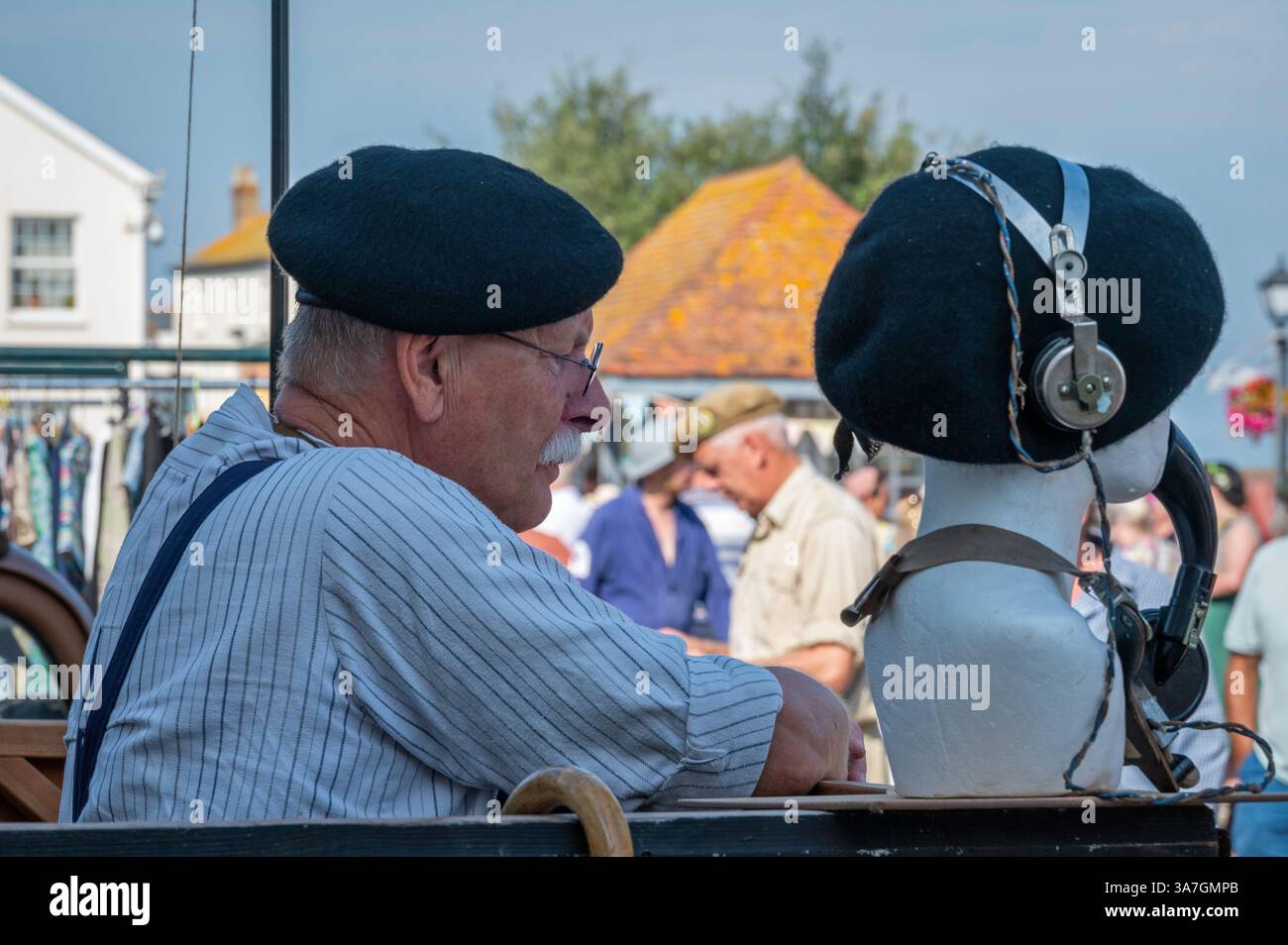 Enactors in period costume at Watchet 1940's Home Front Weekend in Sept ...