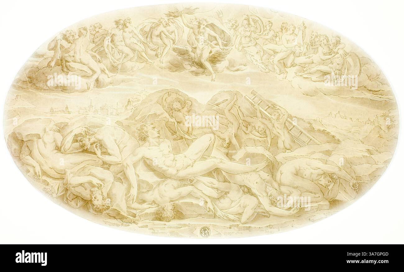 Dynamic scene depicts mythological figures hi-res stock photography and ...