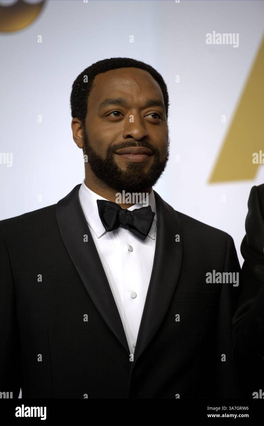 Actor Chiwetel Ejiofor poses in press room of the 87th Academy Awards ...