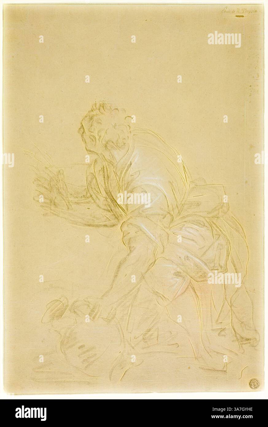 A dynamic figure is captured mid-action, expressing movement and ...