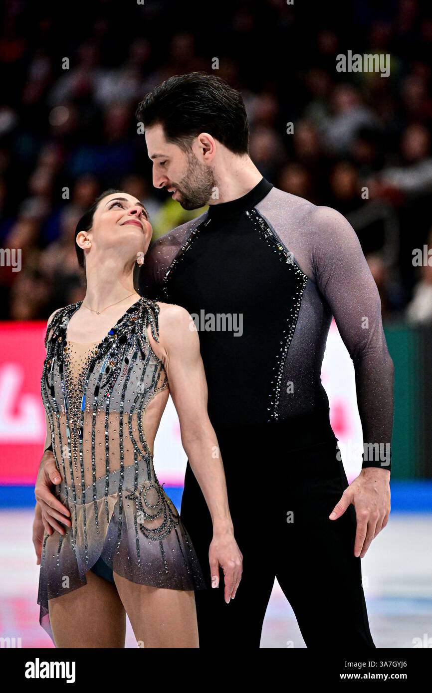 Deanna STELLATO-DUDEK & Maxime DESCHAMPS (CAN), during Pairs Short ...