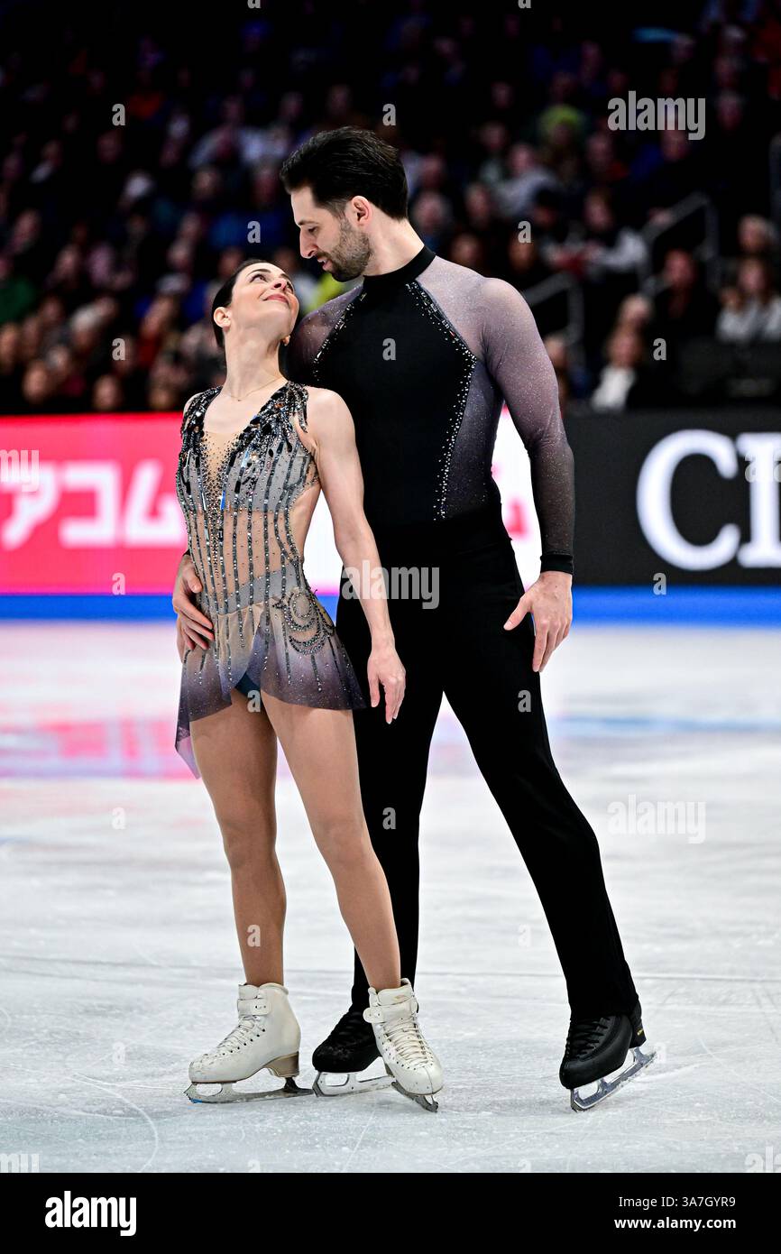 Deanna STELLATO-DUDEK & Maxime DESCHAMPS (CAN), during Pairs Short ...