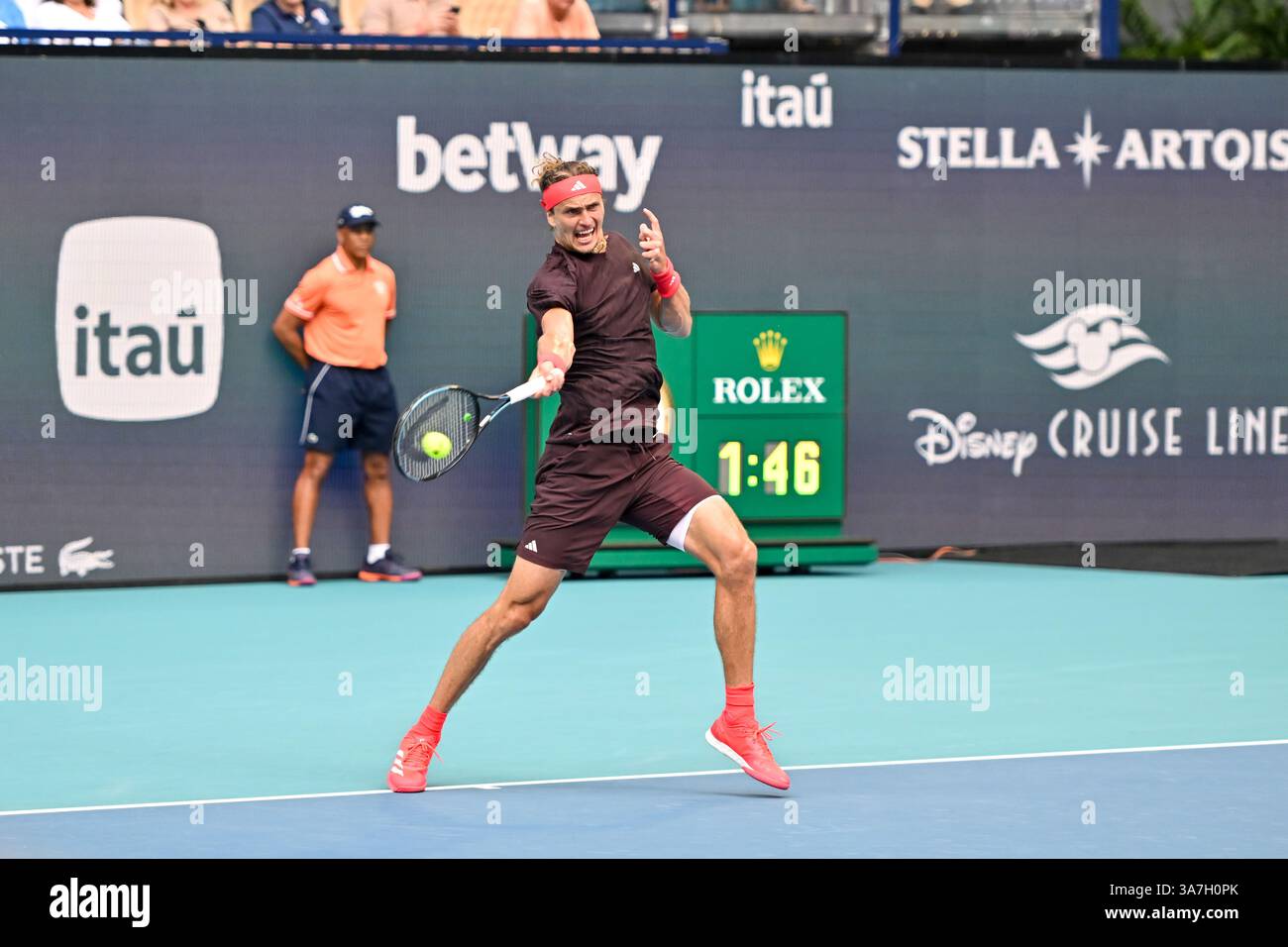 March 26, 2025: Alexander Zverev (GER) was defeated by Arthur Fils (FRA ...