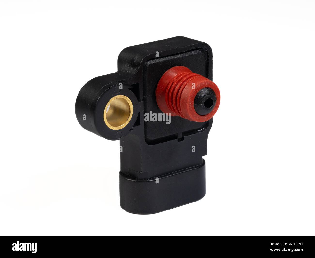 Automotive Pressure Sensor Black Plastic Body Component with Red Rubber ...