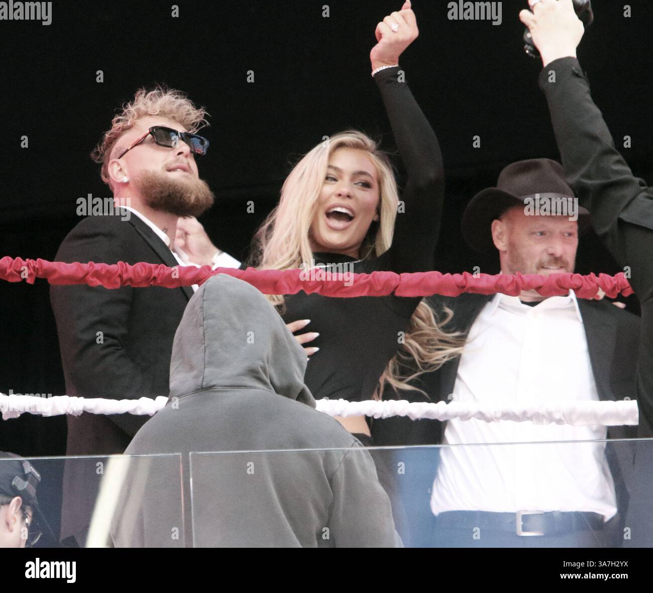 March 26, 2025 Jake Paul and Jutta Leerdam attend Max original reality ...
