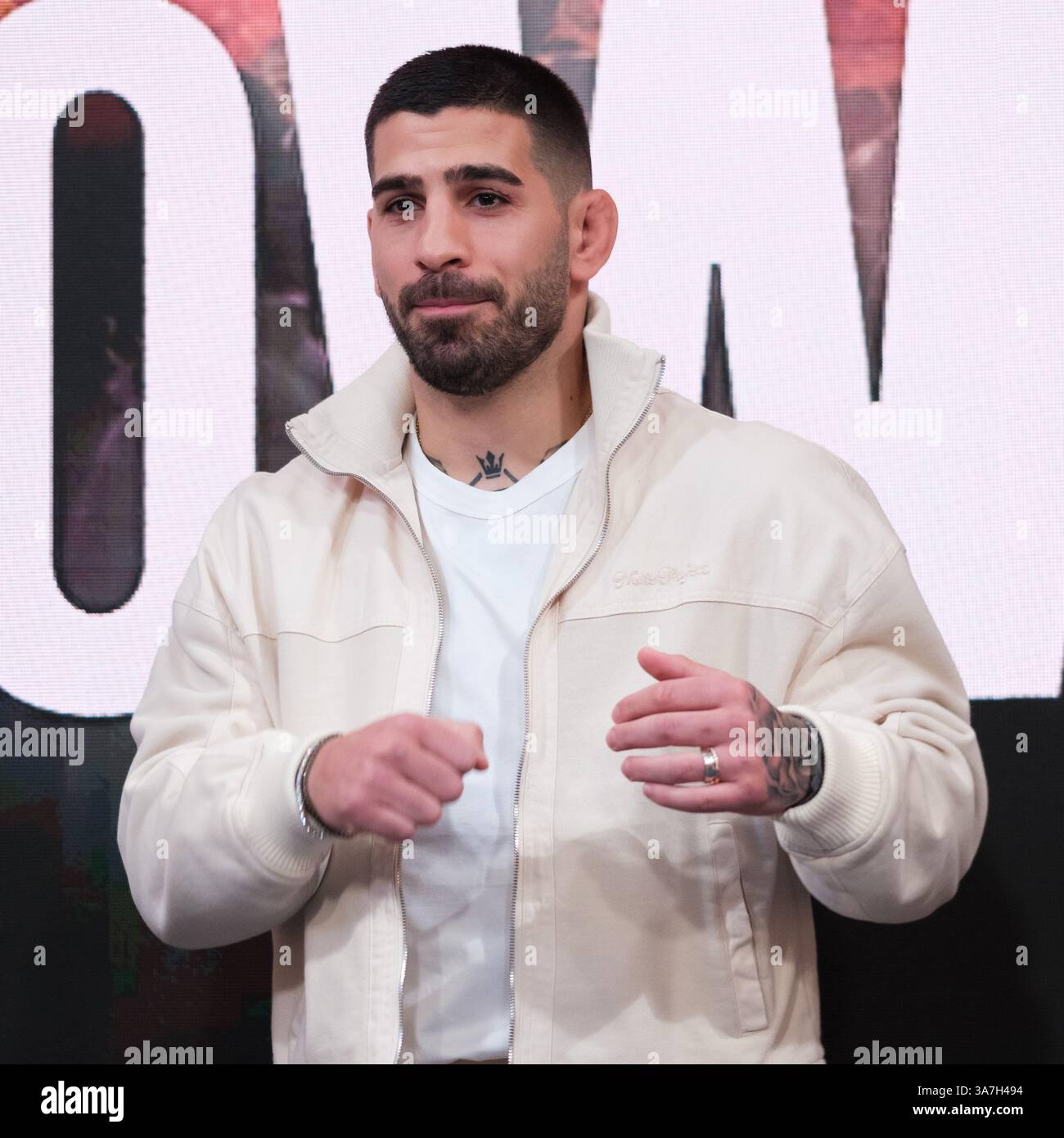 UFC fighter Ilia Topuria attends to Presentation of WOW 17 at Movistar ...