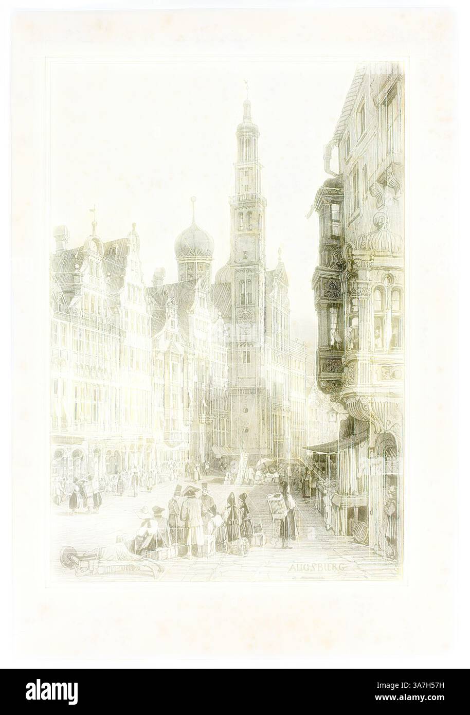 A historic city square featuring intricate architecture, bustling ...