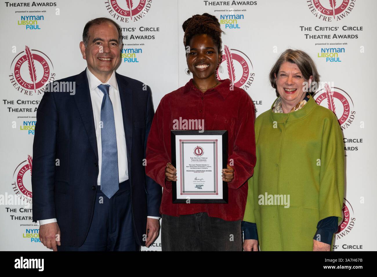 London, UK. 27 March 2025. (C) Francesca Amewudah-Rivers, winner The ...