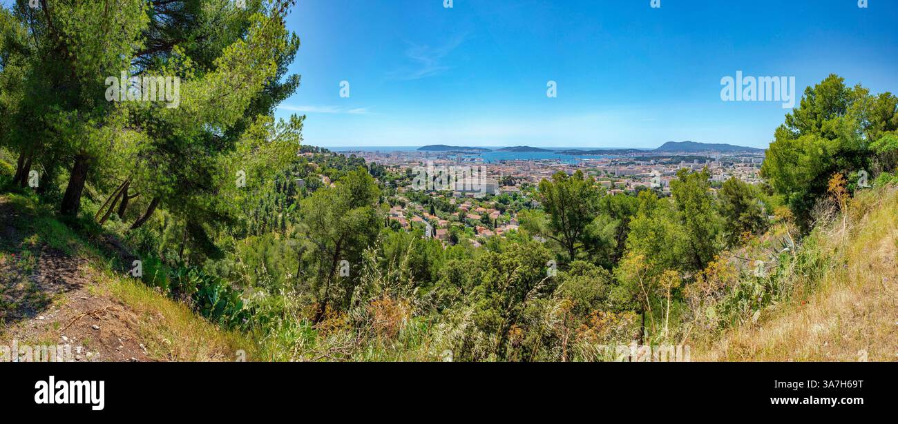 On Mount Mont Faron, the view from Fort du Grand Saint-Antoine, Toulon ...