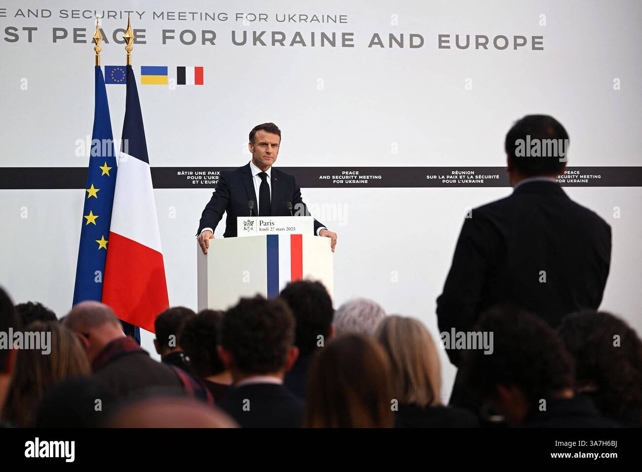 France's President Emmanuel Macron speaks during a press conference ...