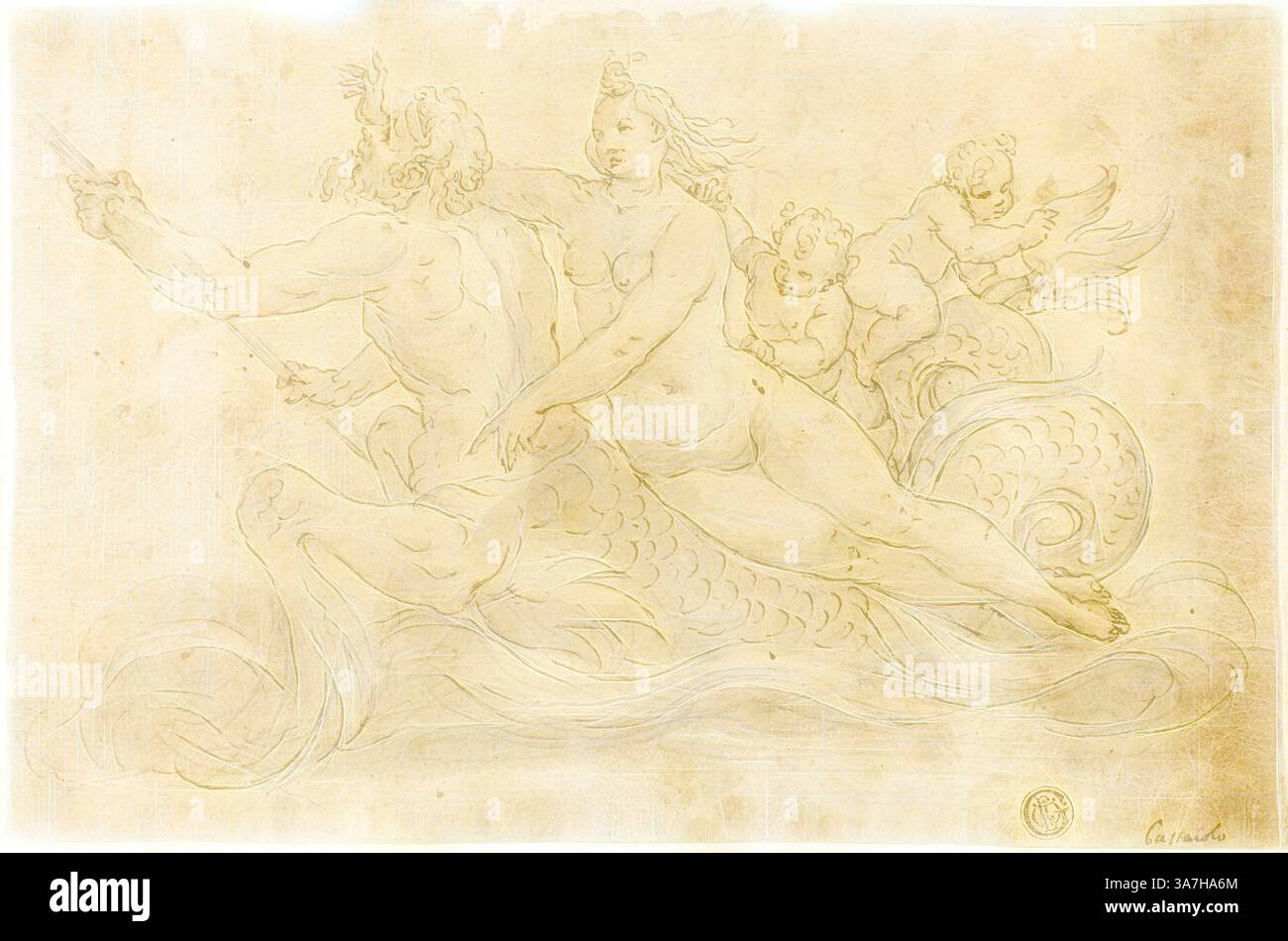 Two cherubic figures playfully hi-res stock photography and images - Alamy