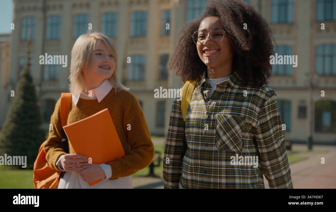 Multiracial friends diversity students girls African American women ...