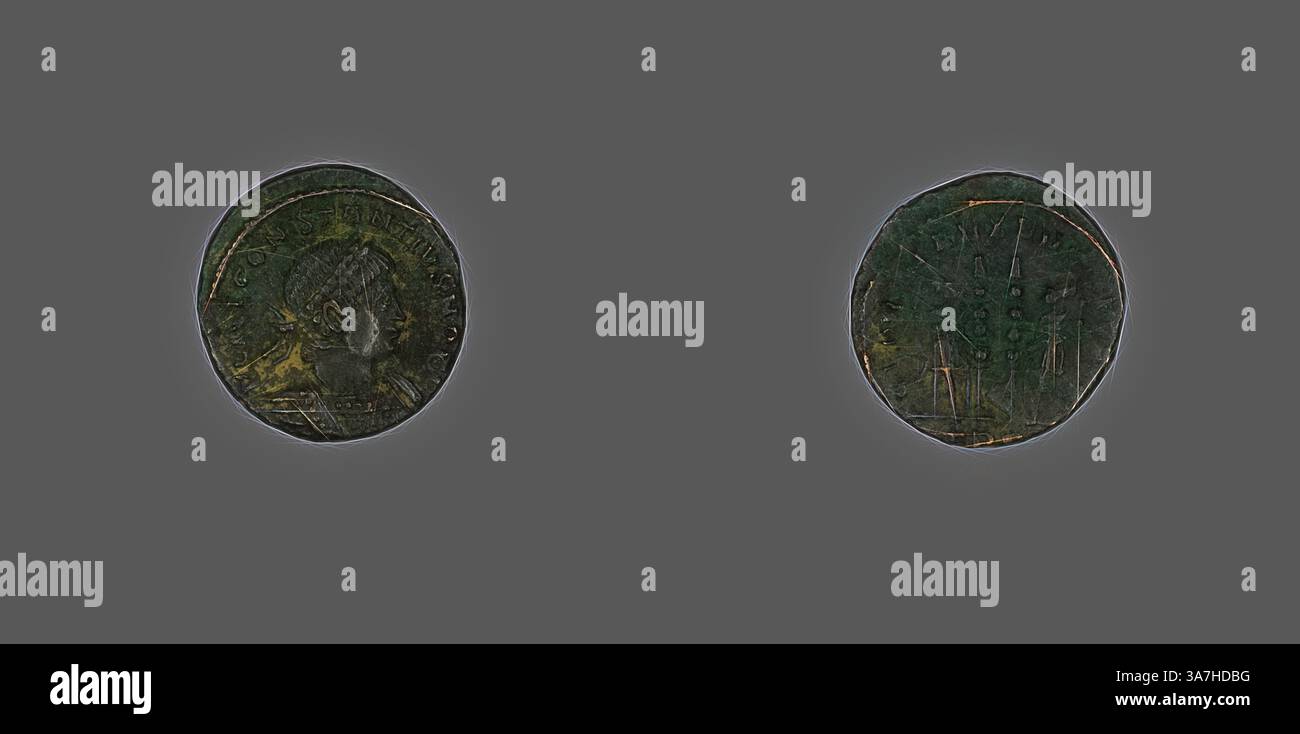 Two ancient coins are displayed side by side, showcasing distinct ...