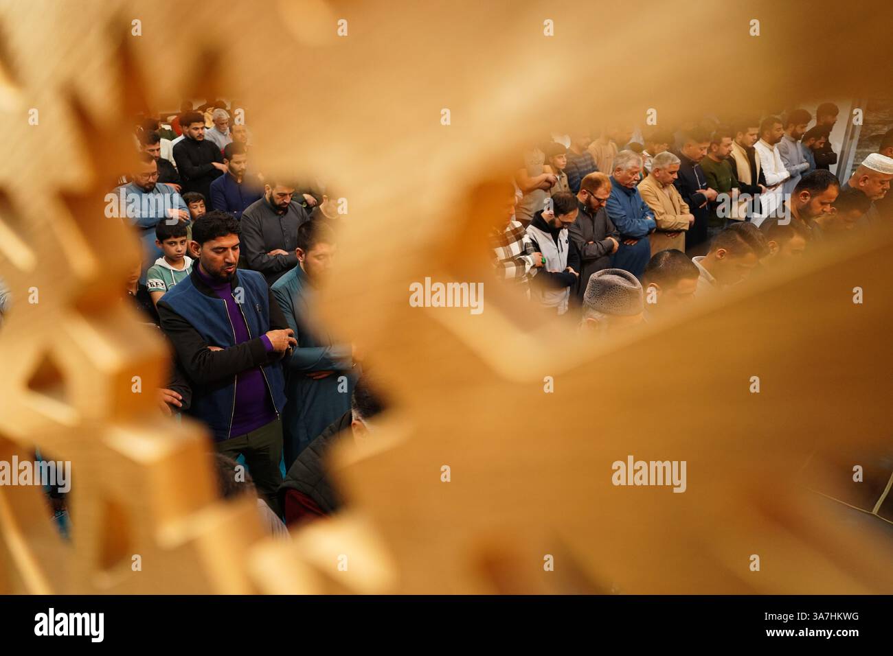 March 27, 2025, Mosul, Nineveh, Iraq: Sunni Muslims pray at al-Basha ...