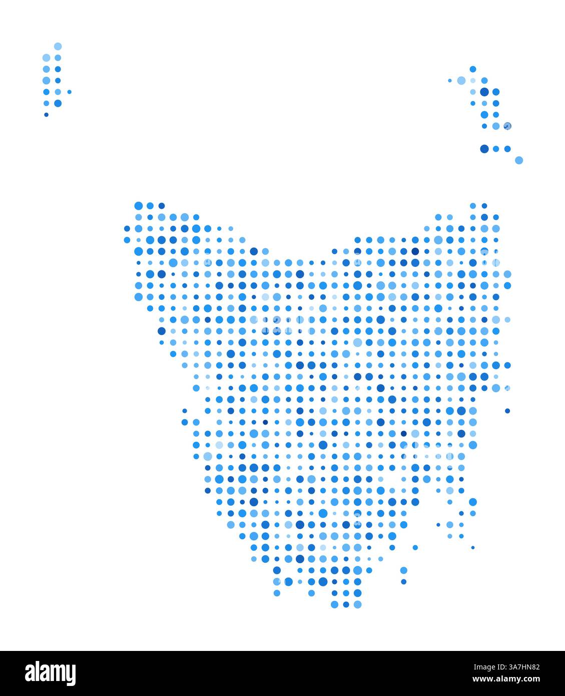 Tasmania Dot Map. Island Digital Style Shape. Tasmania vector image ...