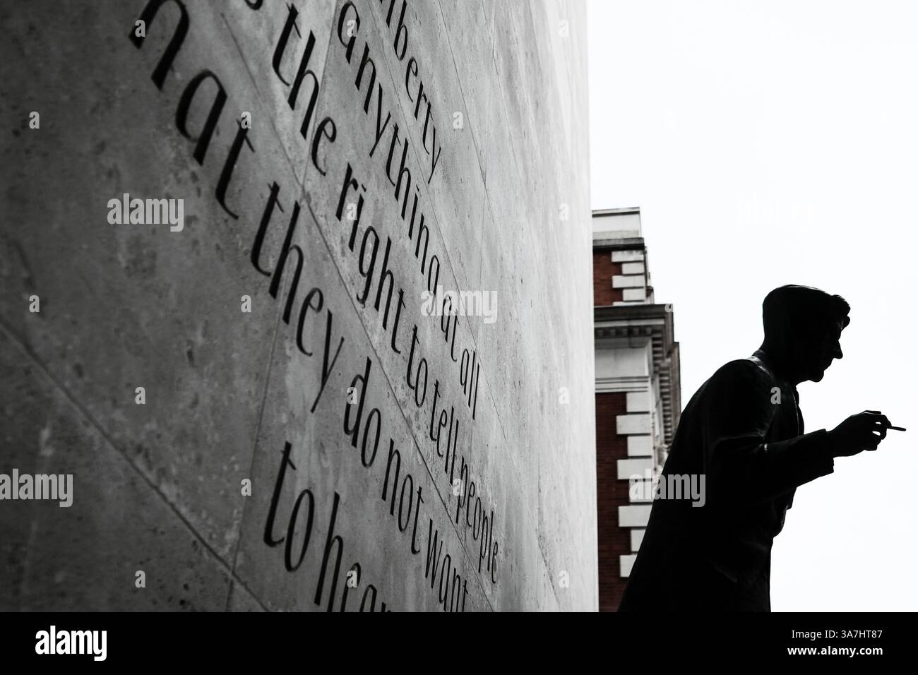 Orwell Statue at the BBC Stock Photo - Alamy