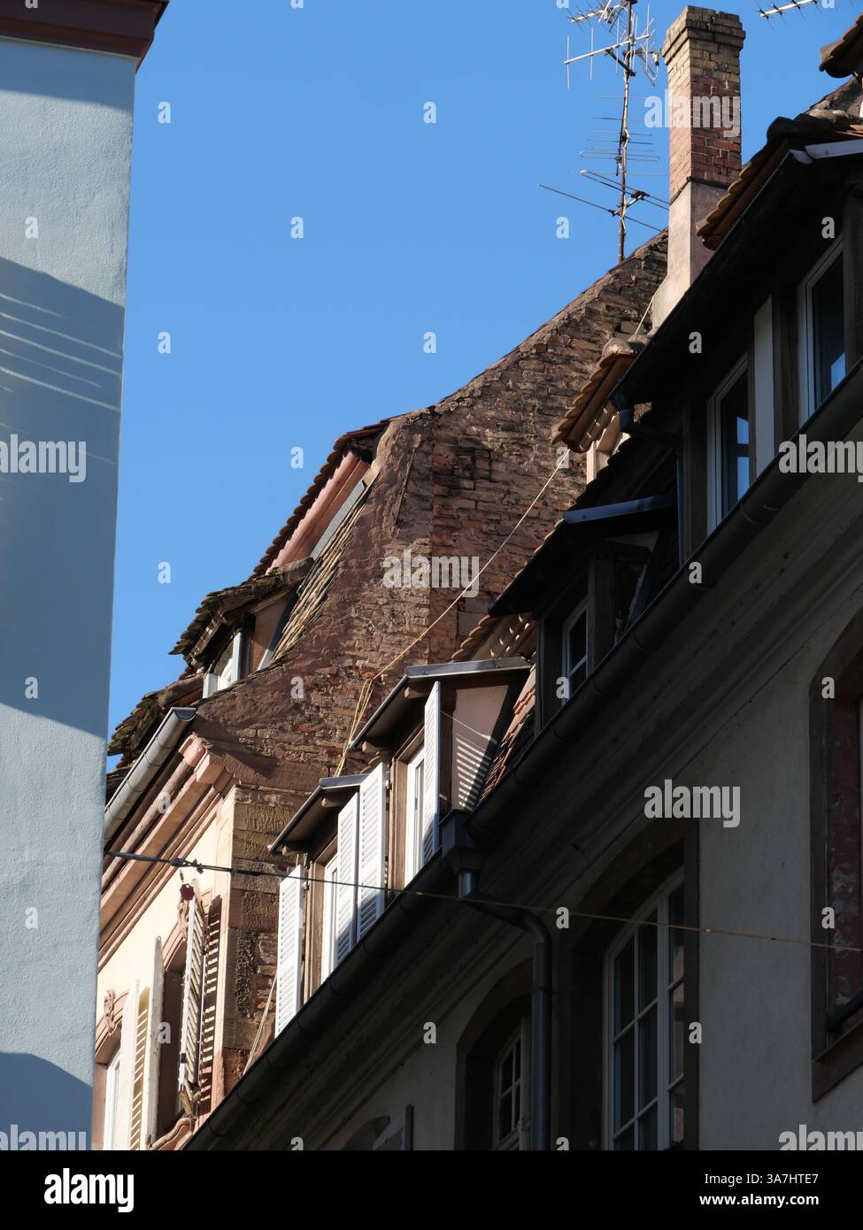 Old brick house gable in the old town of Strasbourg Alsace France Stock ...