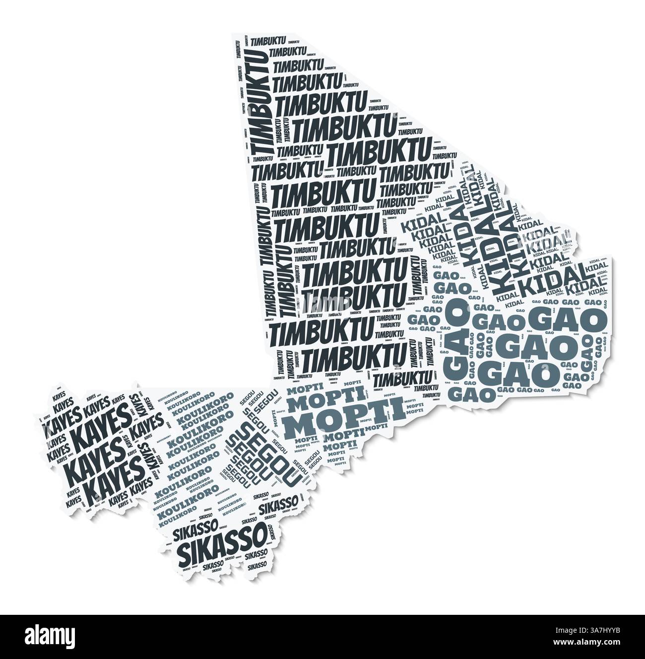 Regions mali geographic map hi-res stock photography and images - Alamy