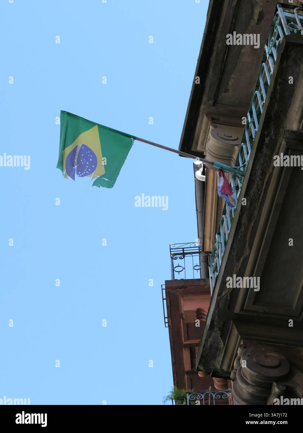 Torn brazilian national flag hi-res stock photography and images - Alamy