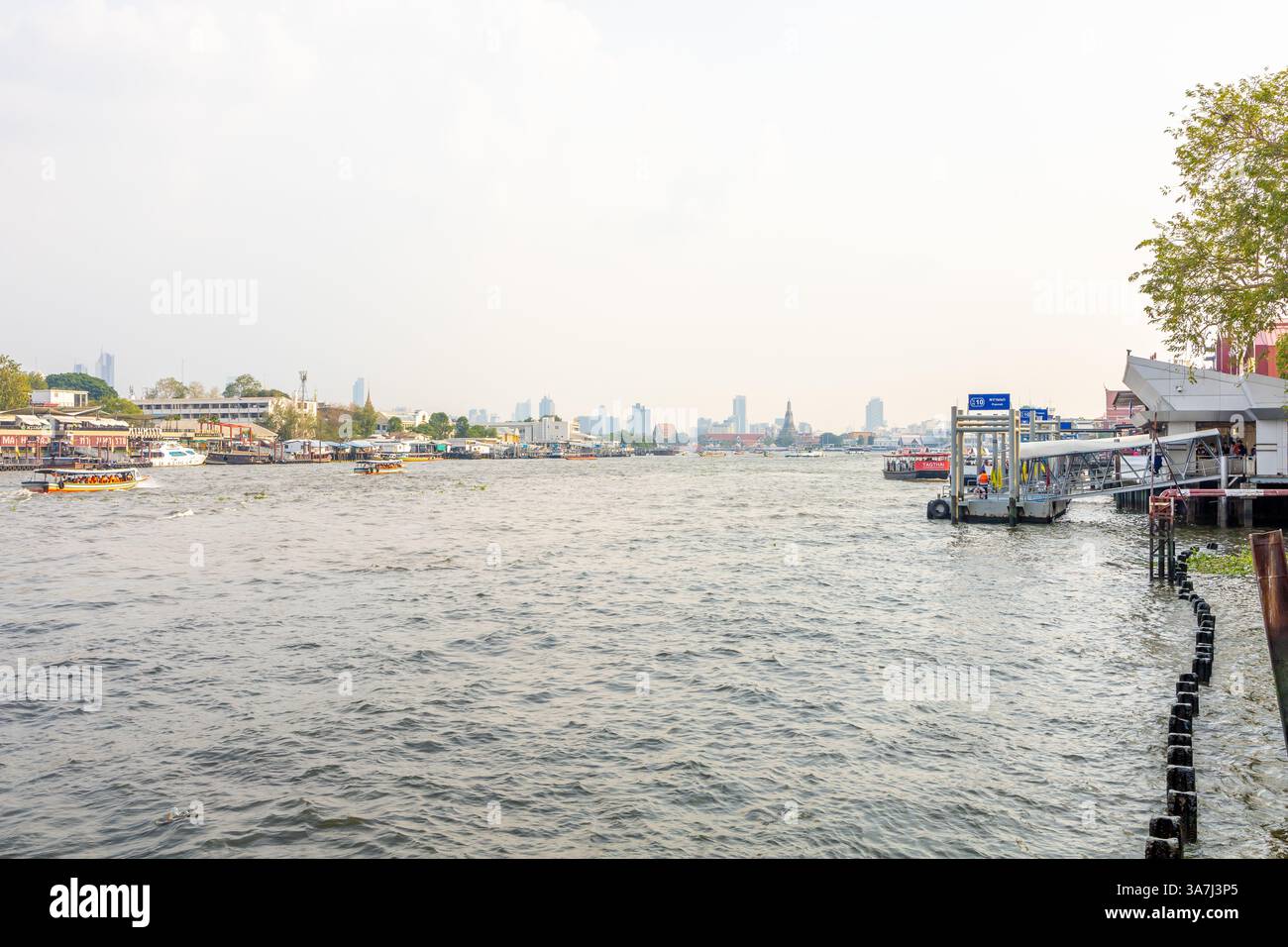 Bangkok, THAILAND - February 20, 2025: View Chao Phraya Express Boat or ...