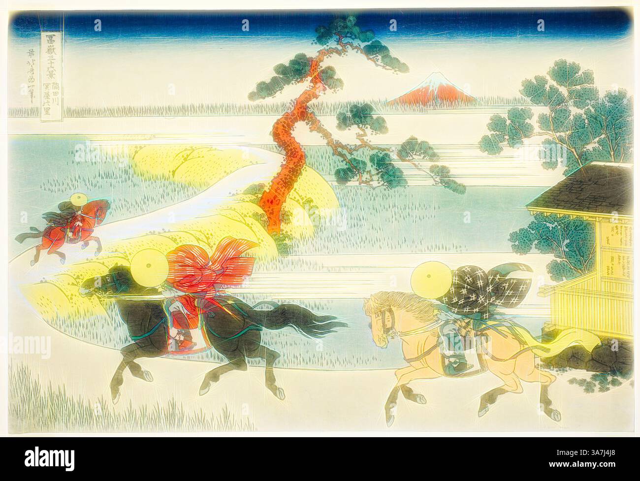 Two horse riders in traditional attire gallop hi-res stock photography ...