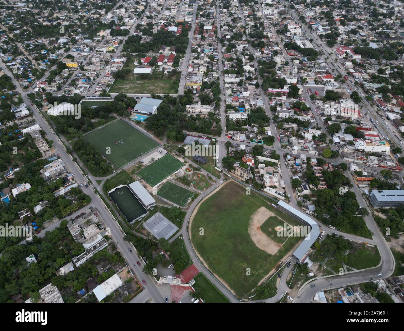 town of tulum aerial cityscape with drone yucatan mexico Stock Photo ...