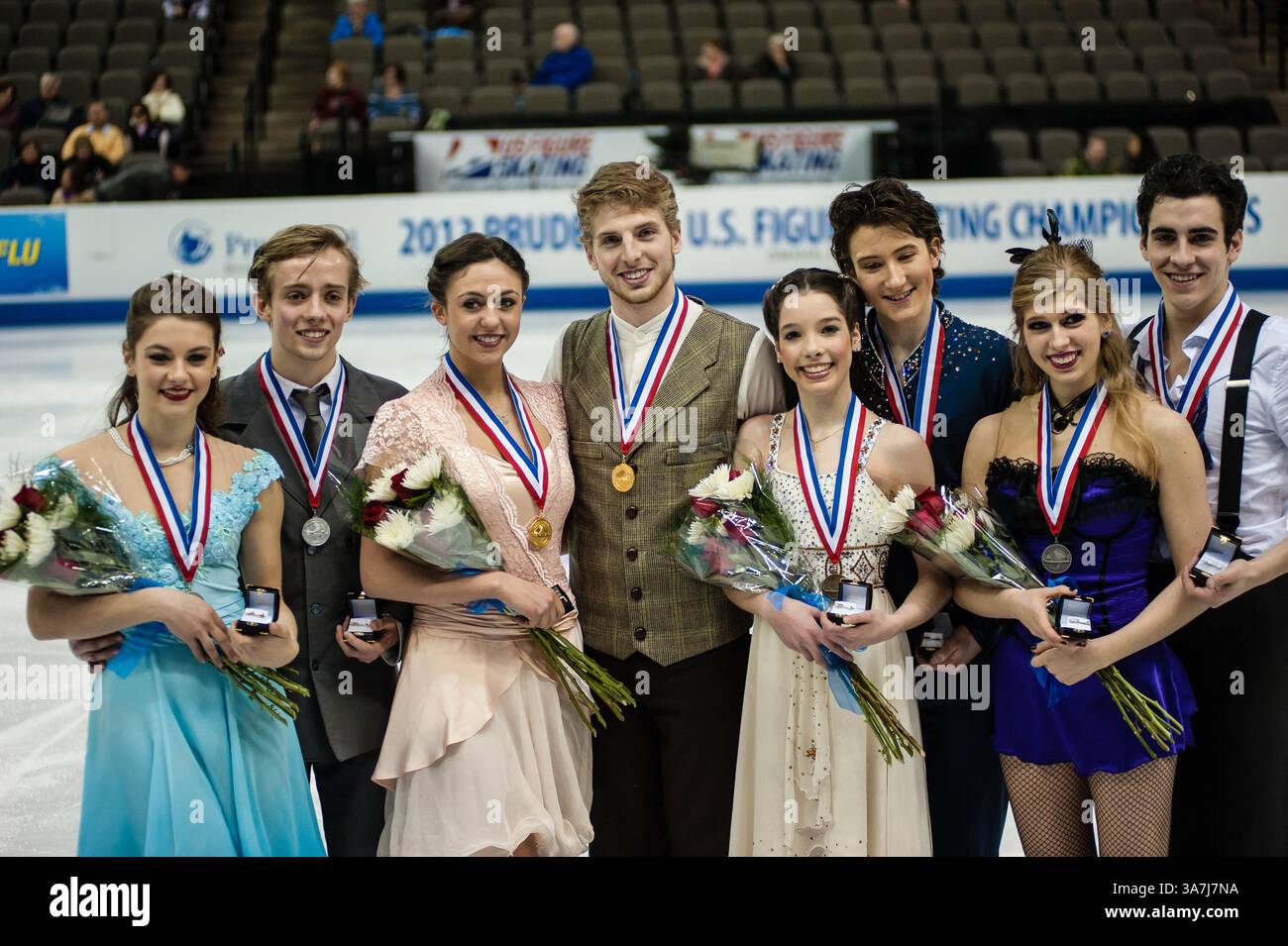 Jan. 23, 2013 - Omaha, Nebraska, U.S - The medal winners in the Junior ...
