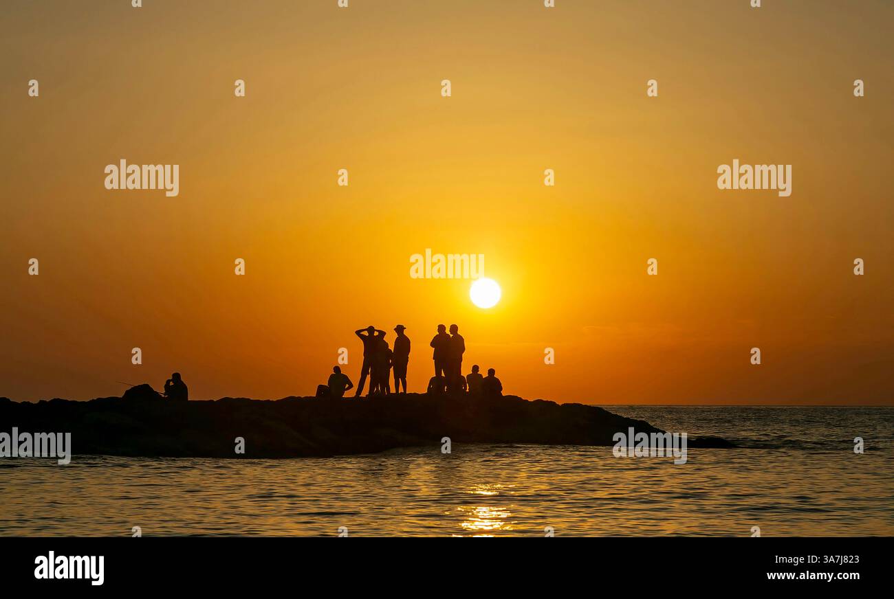 Editorial Cyprus, Greece - March 07, 2025: A group of people in ...