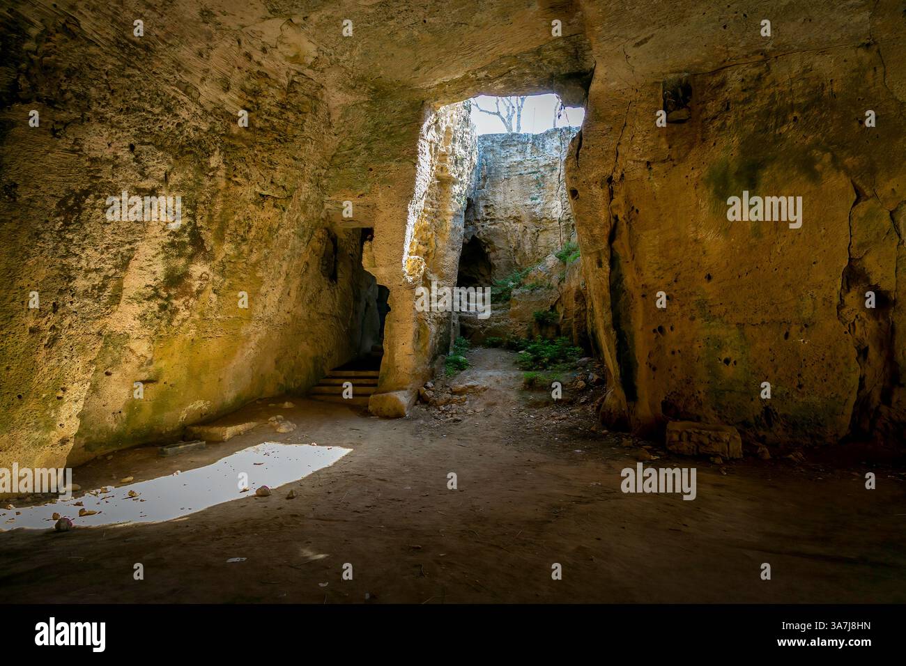 Agia Solomoni Catacomb, a series of stone tomb chambers with remnants ...