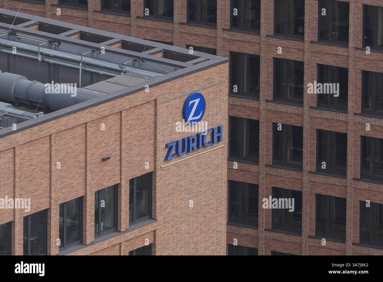 Bürogebäude, Zurich, Logo, Wappen, Werbung, Zurich Insurance Group ...