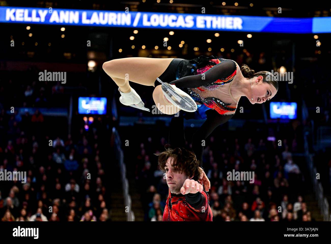 Kelly Ann LAURIN & Loucas ETHIER (CAN), during Pairs Short Program, at ...