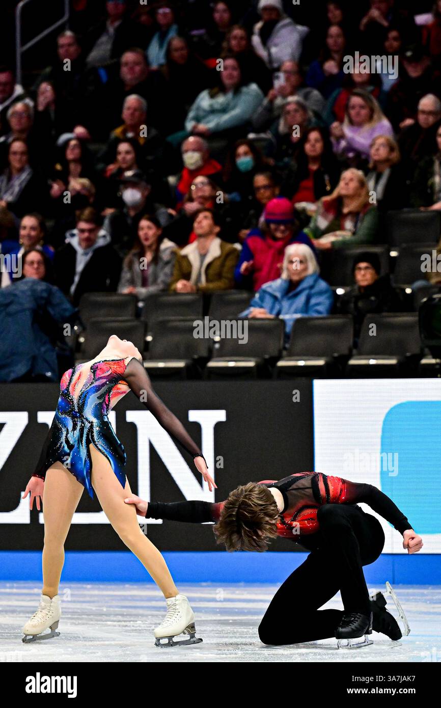 Kelly Ann LAURIN & Loucas ETHIER (CAN), during Pairs Short Program, at ...