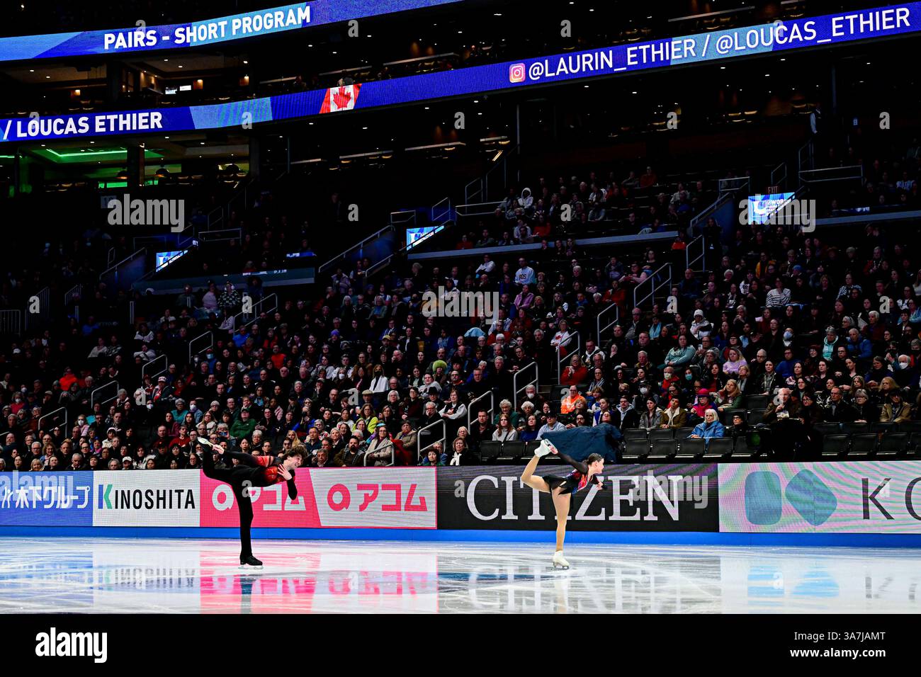 Kelly Ann LAURIN & Loucas ETHIER (CAN), during Pairs Short Program, at ...