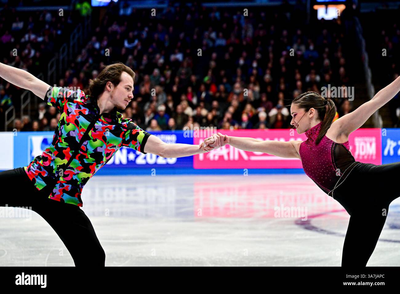 Maria PAVLOVA & Alexei SVIATCHENKO (HUN), during Pairs Short Program ...